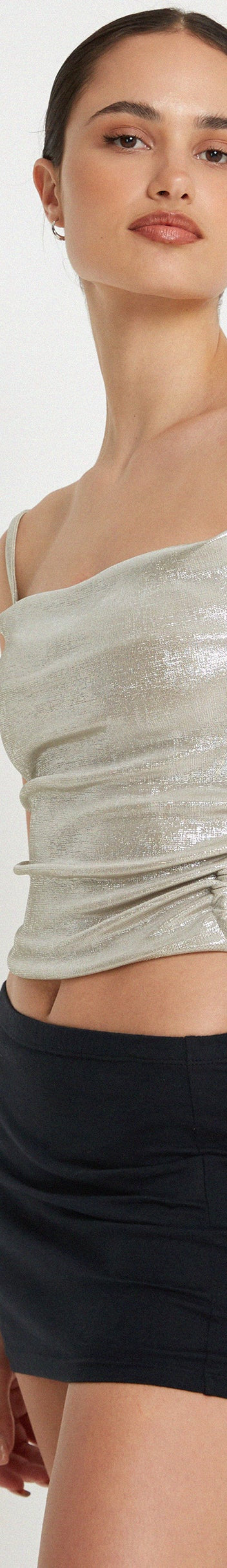 Silver Strappy Top | Silver – motelrocks-com-us