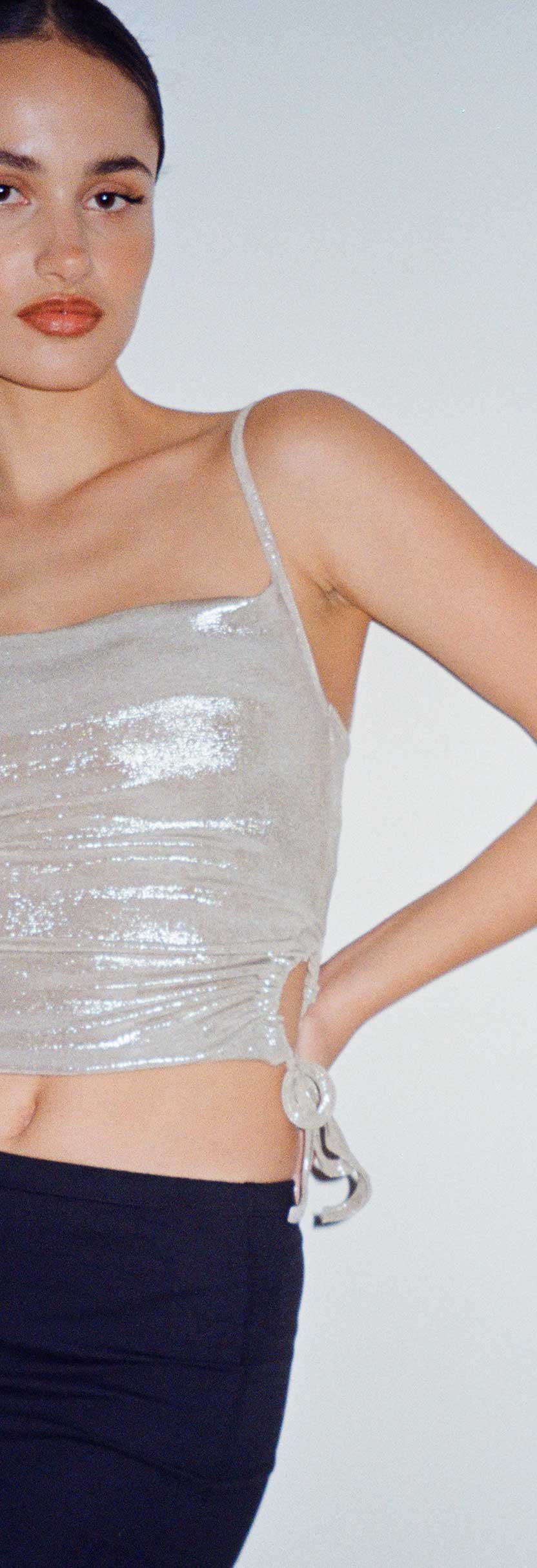 Silver Strappy Top | Silver – motelrocks-com-us