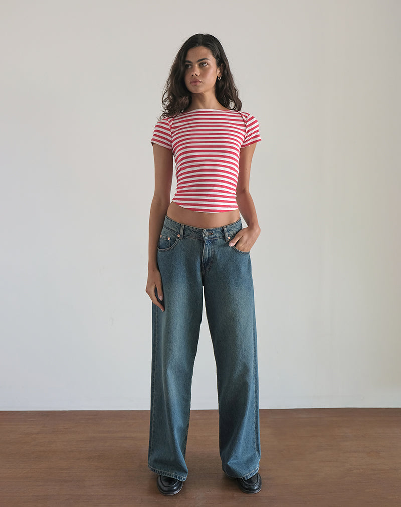 Red and White Stripe Top | Ralina – motelrocks-com-us