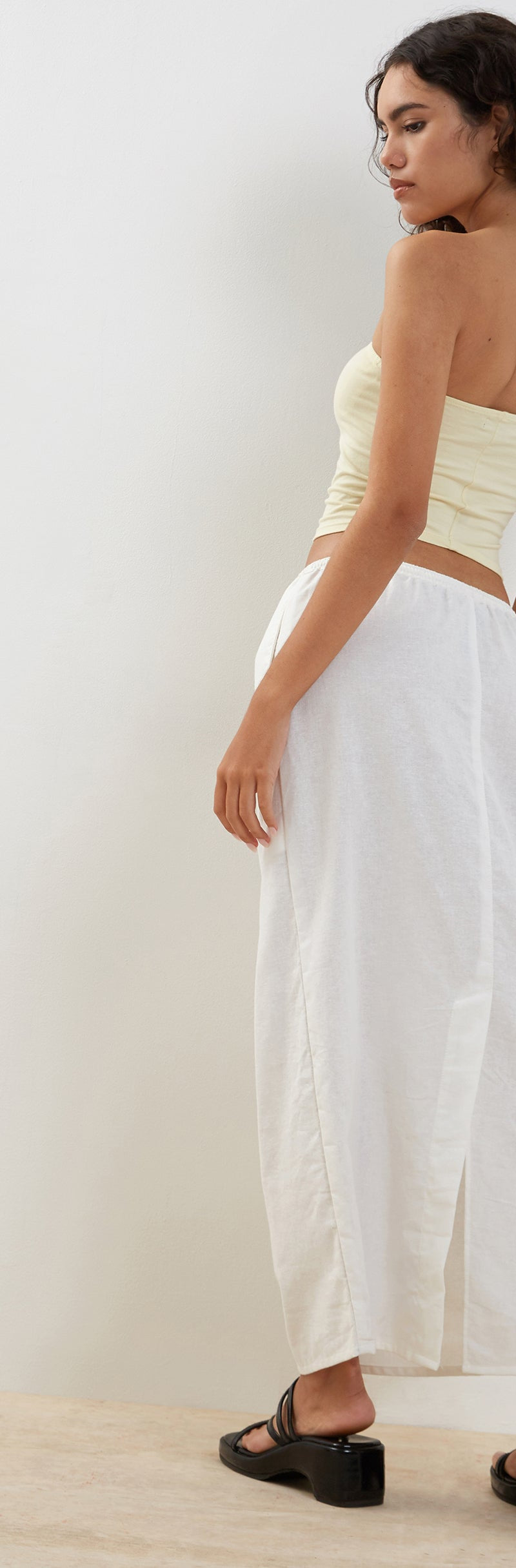 Joelene Maxi Skirt in White – motelrocks-com-us