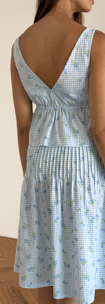 Blue Flower Gingham Cami Top | Rolia – motelrocks-com-us