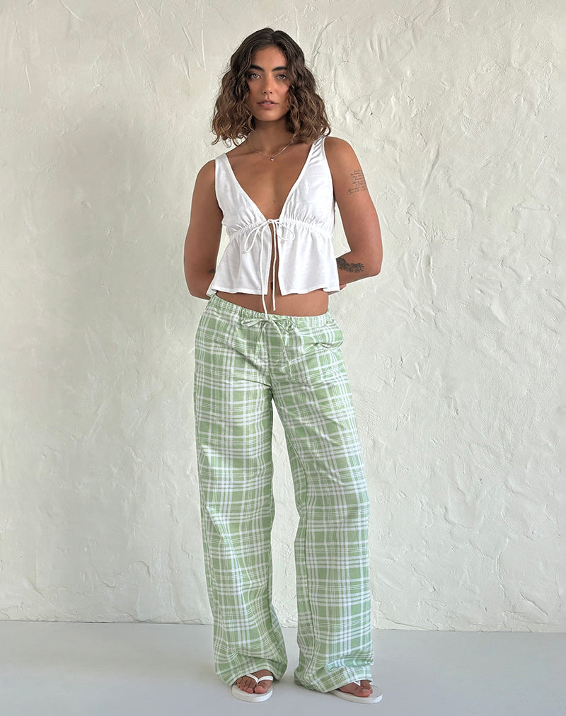 Neo Mint Table Cloth Trouser | Lirura – motelrocks-com-us