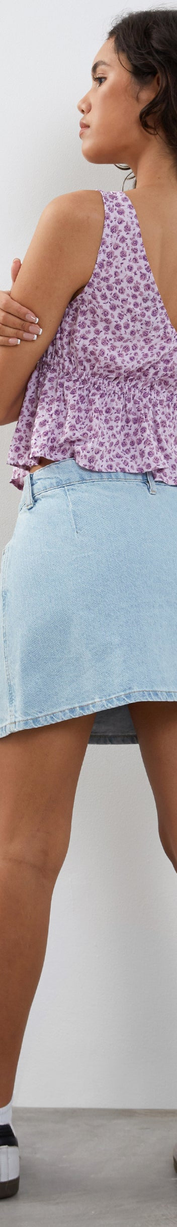 Ditsy Rose Lilac Tie Front Top | Rolia – motelrocks-com-us