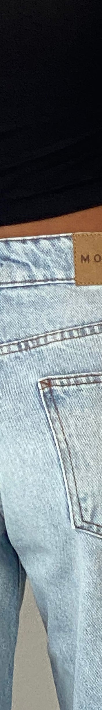 Extreme Light Wash Blue Extra Wide Low Rise Jeans | Roomy – motelrocks ...