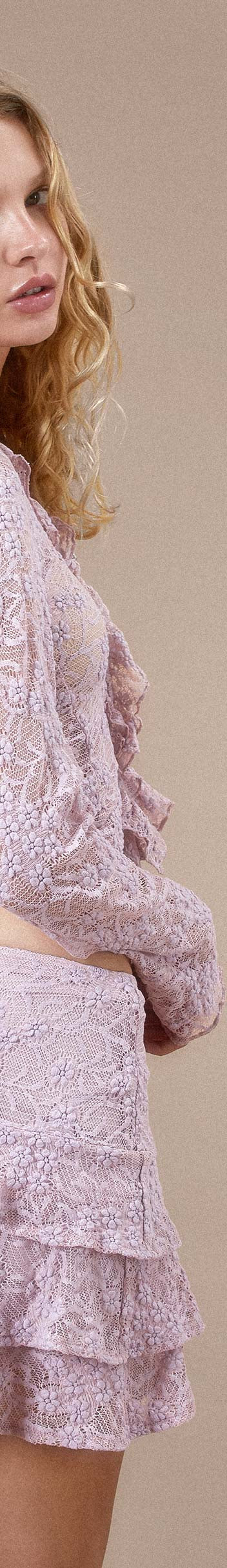 Lace Dusky Pink Cardigan | Sadiru – motelrocks-com-us