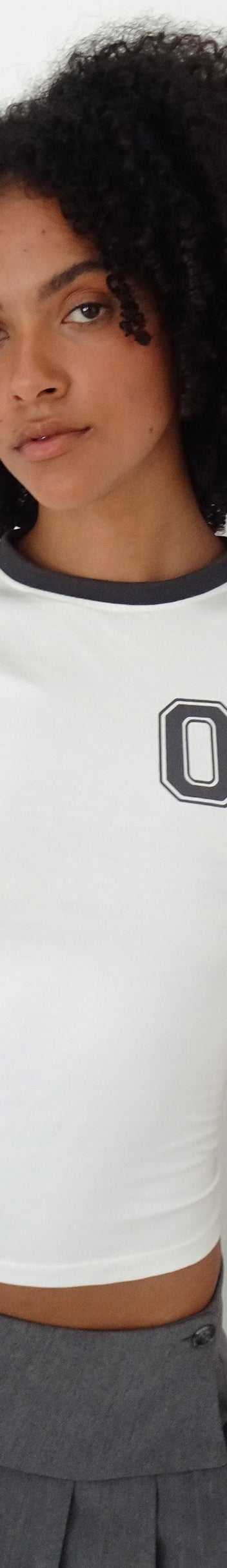 Off White Sporty Tee with Contrast Binding | Salda – motelrocks-com-us