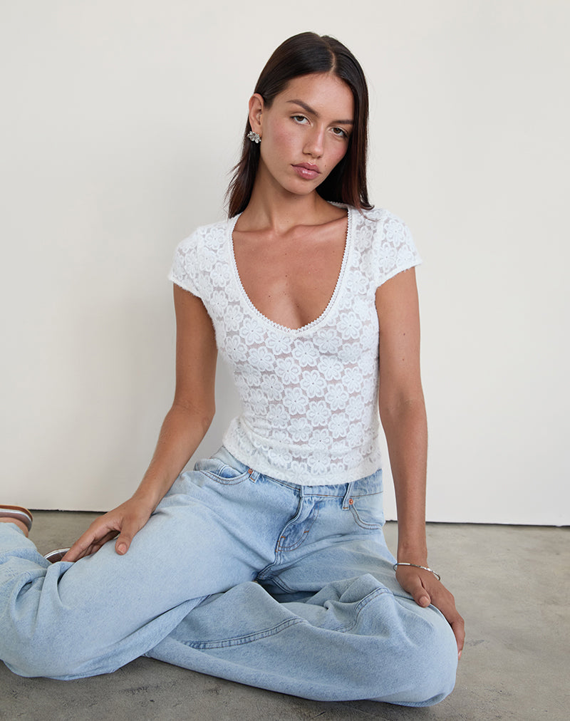 Ivory Lace Top | Sanjana – motelrocks-com-us