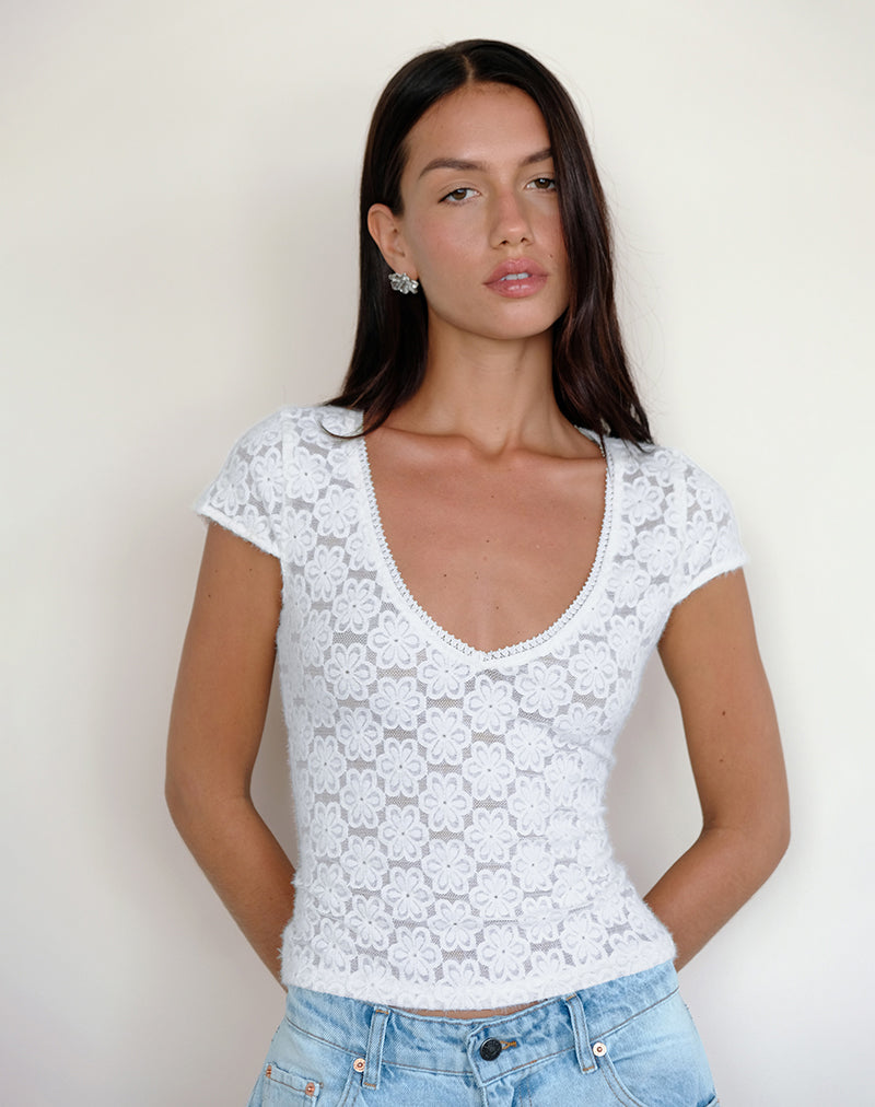 Ivory Lace Top | Sanjana – motelrocks-com-us