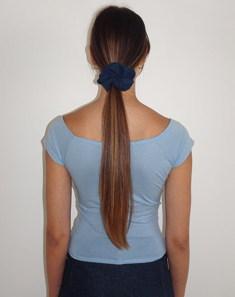 Navy Scrunchie | Scrunchie – motelrocks-com-us