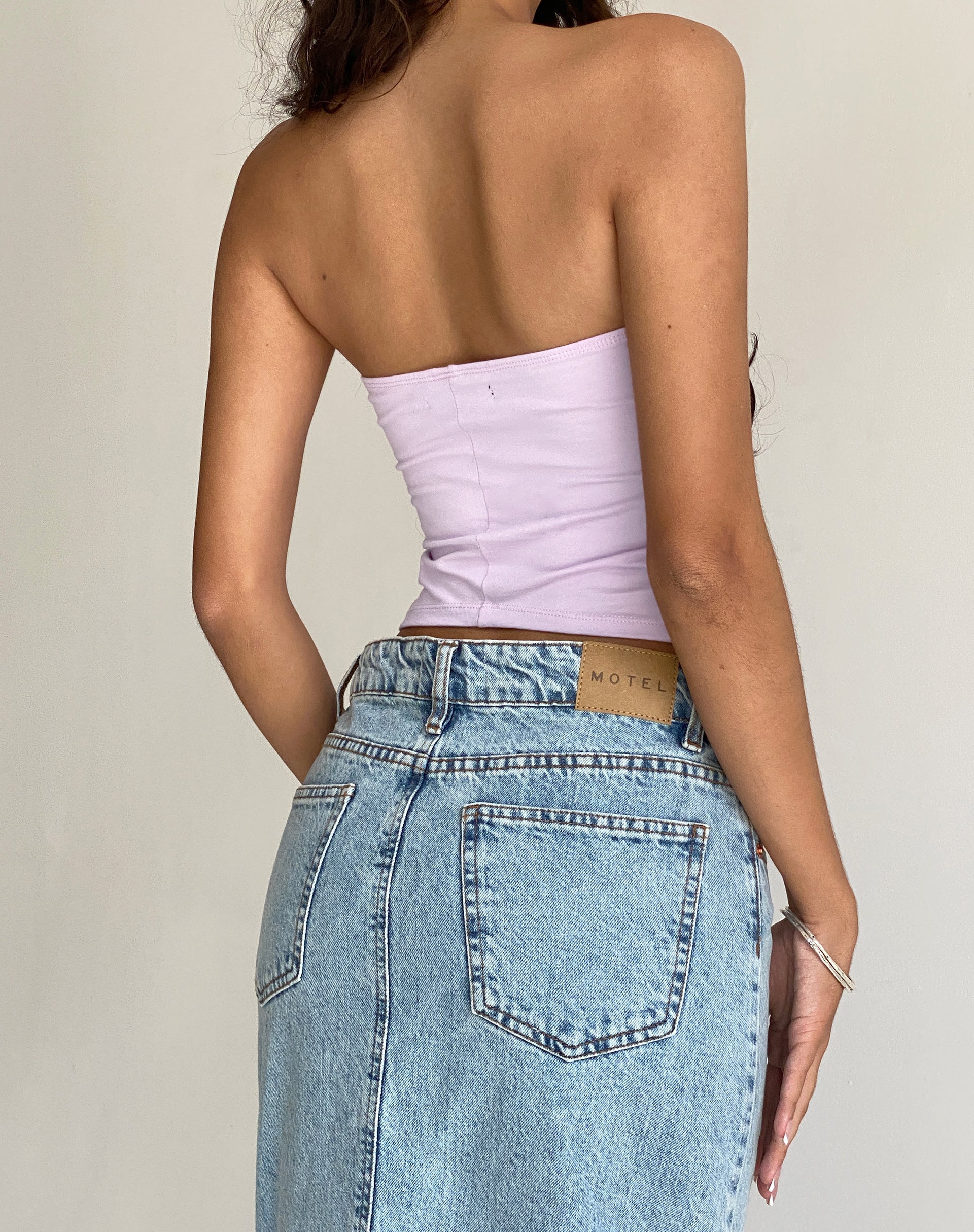 Soft Lilac Crop Top | Xiwang – motelrocks-com-us