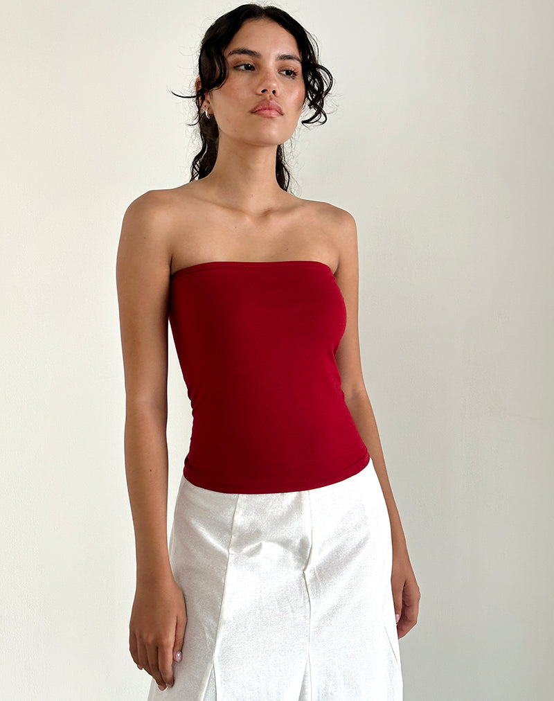Adrenaline Red Bandeau Top | Shaelo – motelrocks-com-us
