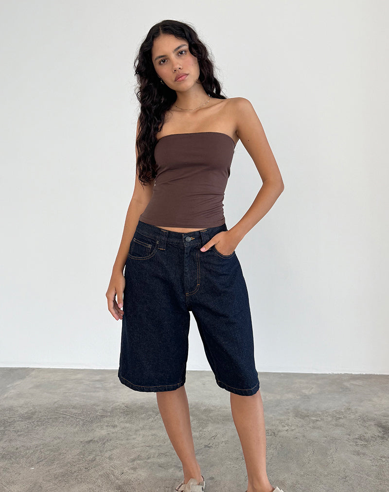 Deep Mahogany Bandeau Top | Shaelo – motelrocks-com-us