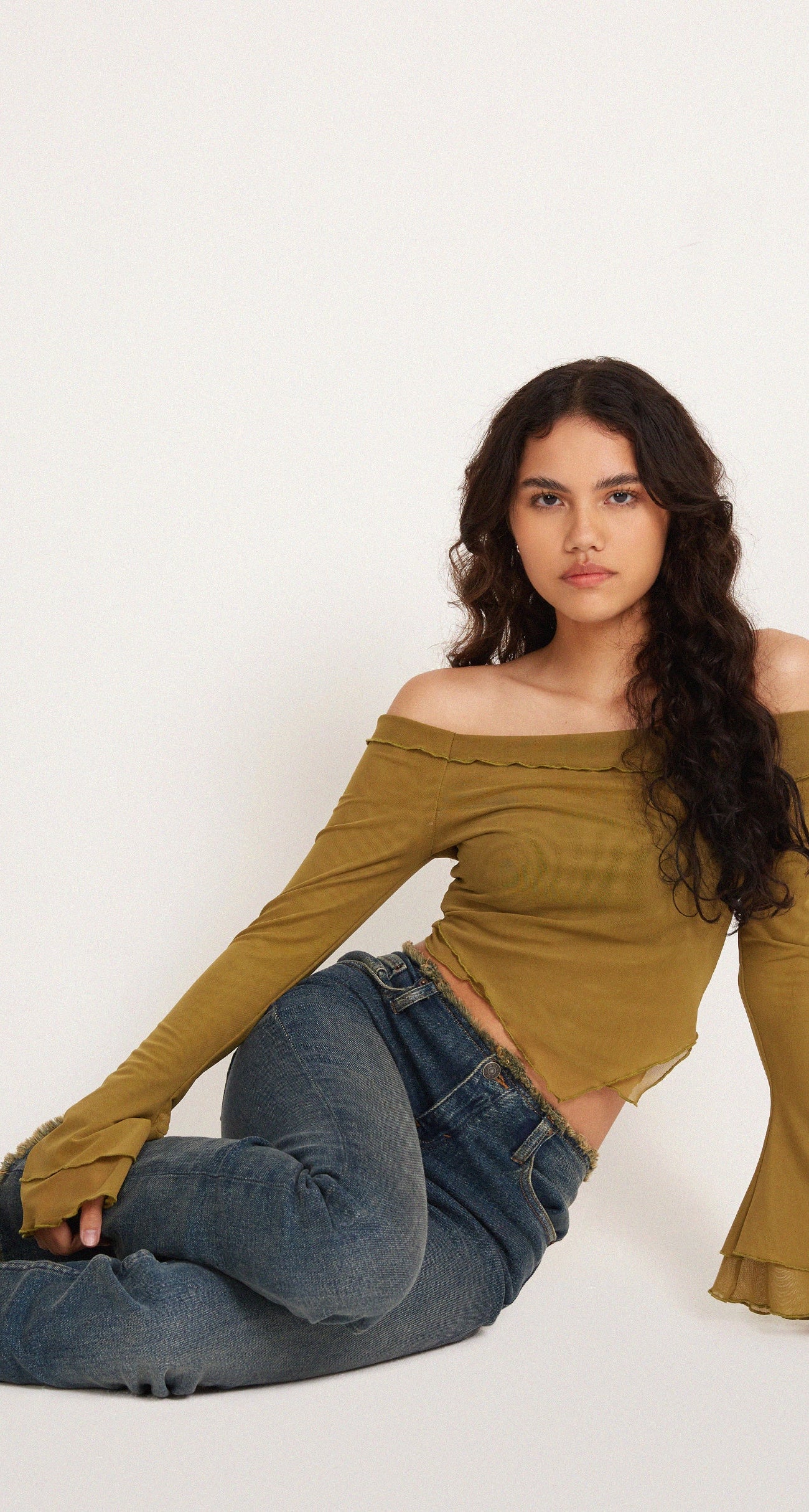 Green Moss Bardot Top | Shenly – motelrocks-com-us