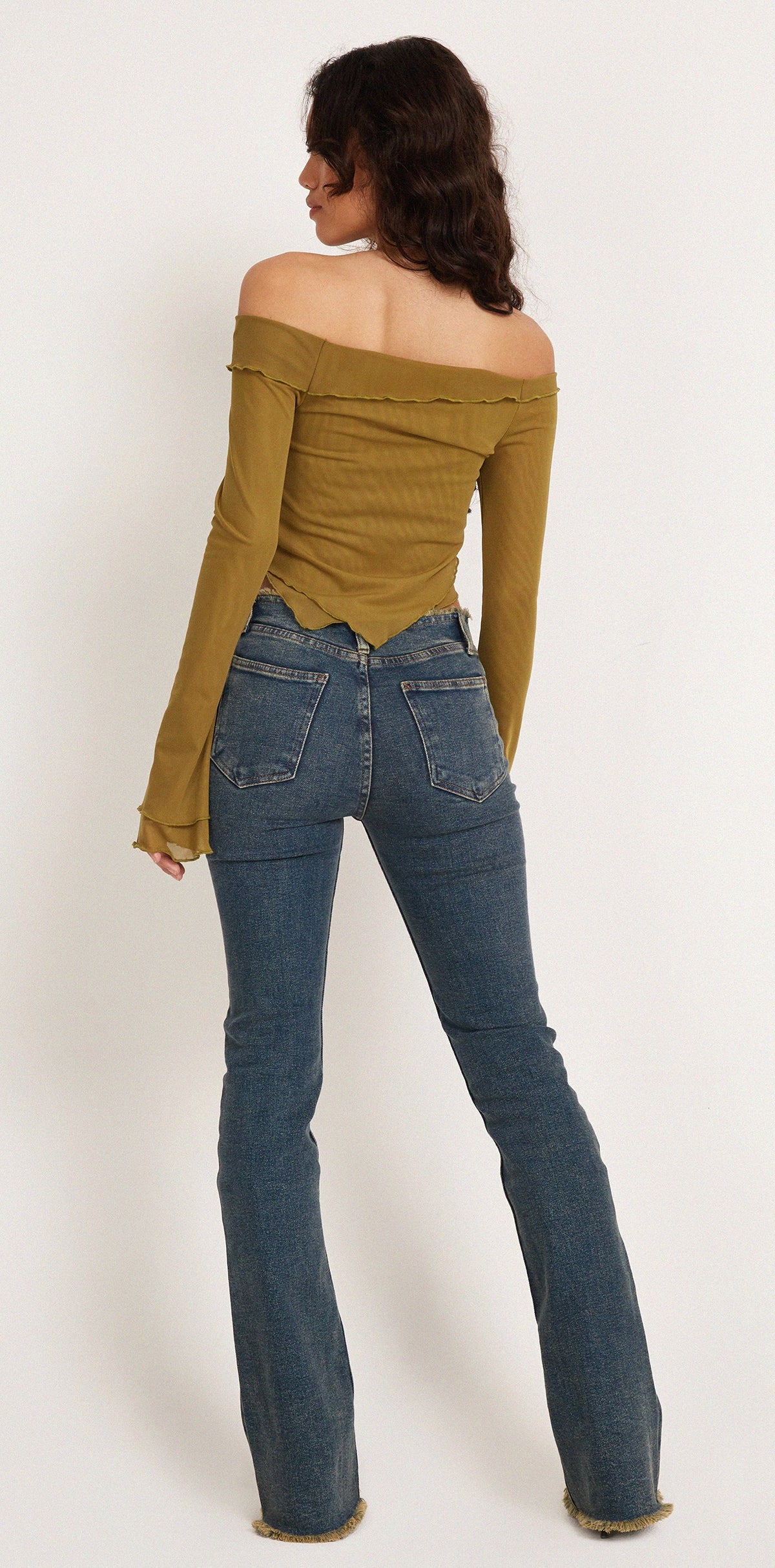 Green Moss Bardot Top | Shenly – motelrocks-com-us