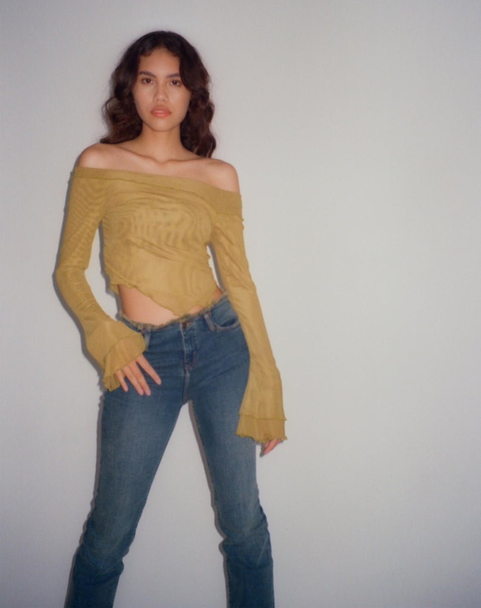 Green Moss Bardot Top | Shenly – motelrocks-com-us