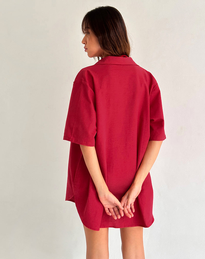 Adrenaline Red Oversized Shirt | Smith – motelrocks-com-us