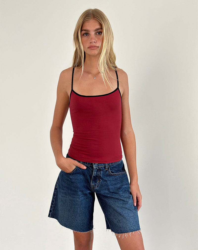 Adrenaline Red Top with Black Binding | Solani – motelrocks-com-us