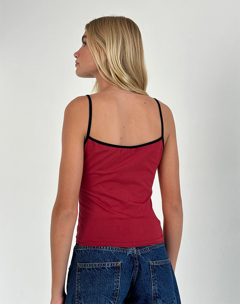 Adrenaline Red Top with Black Binding | Solani – motelrocks-com-us