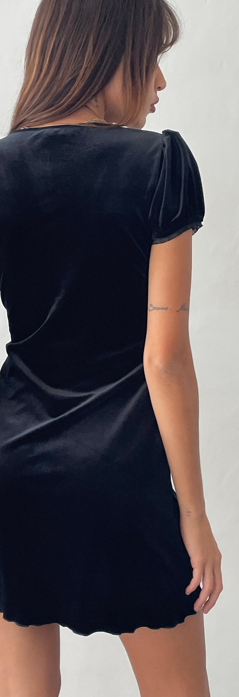 Black Velvet Mini Dress | Tabitha – motelrocks-com-us