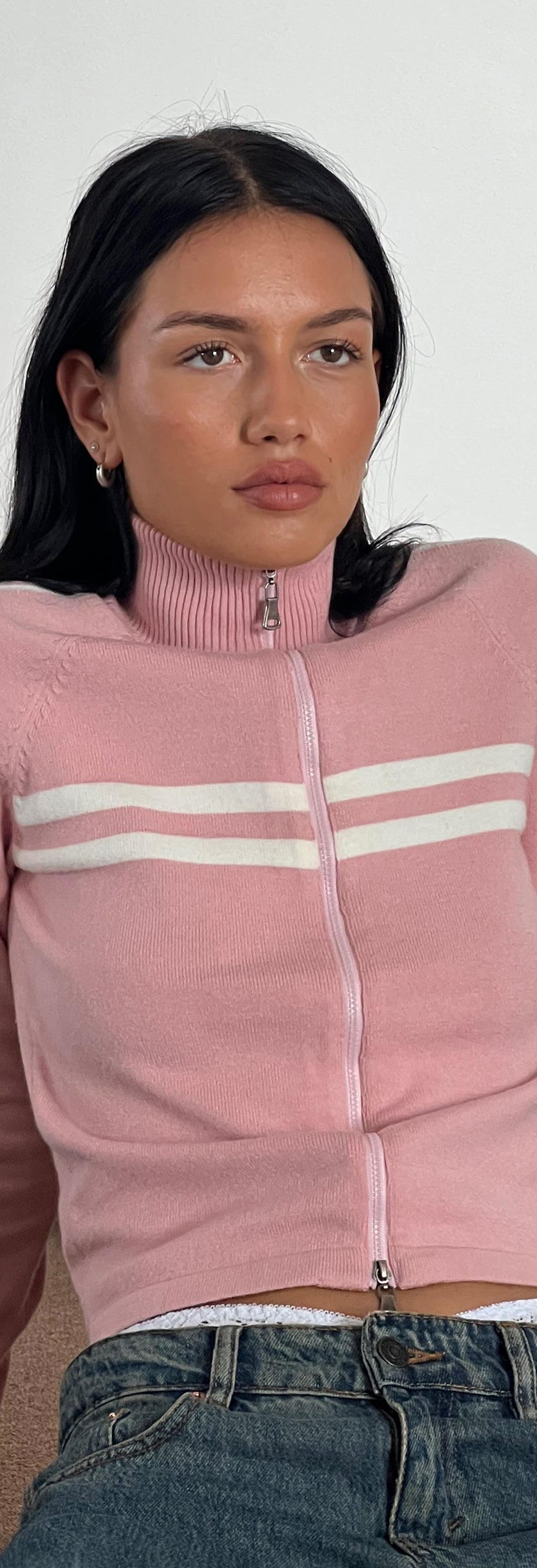 Pink Zip Through Jacket | Talisa – motelrocks-com-us