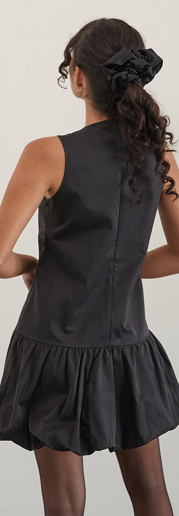 Black Bubble Hem Mini Dress | Tamilo – motelrocks-com-us