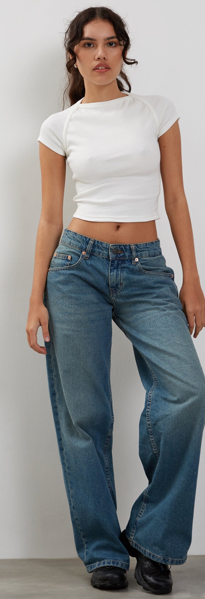 White Folded Sleeve Top | Tasley – motelrocks-com-us