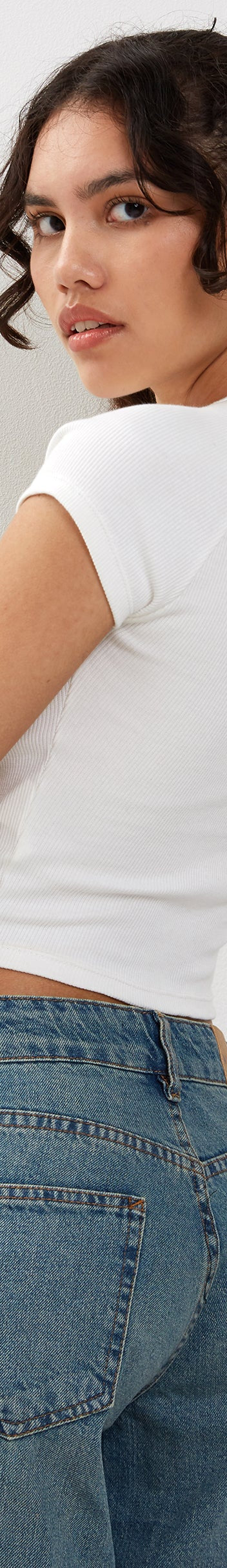 White Folded Sleeve Top | Tasley – motelrocks-com-us