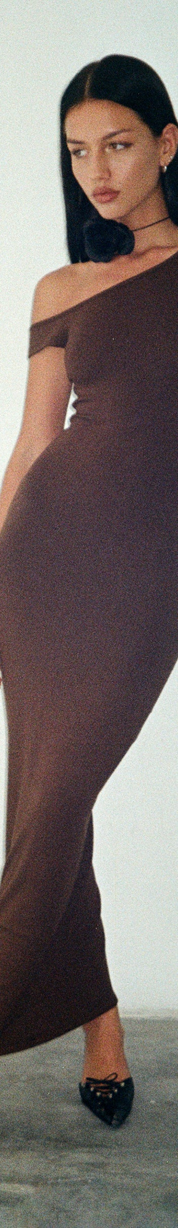 Brown Rib Maxi Dress | Tahyun – motelrocks-com-us