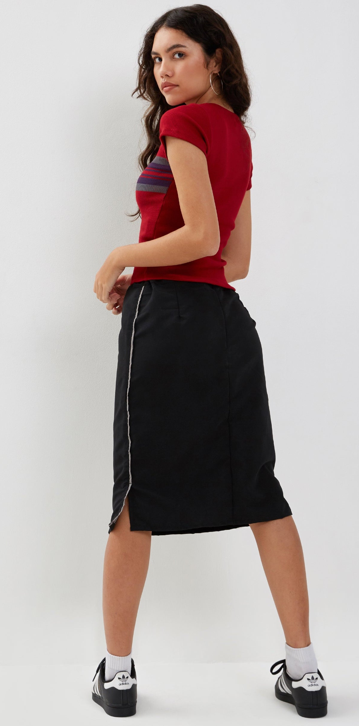 Adrenalin Red Stripe Top | Tiona – motelrocks-com-us