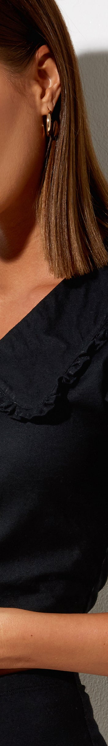 Big Collar Black Blouse | Tucci – motelrocks-com-us