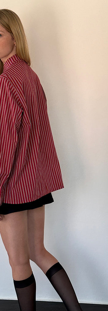 Maroon Stripe Oversized Shirt | Turner – motelrocks-com-us