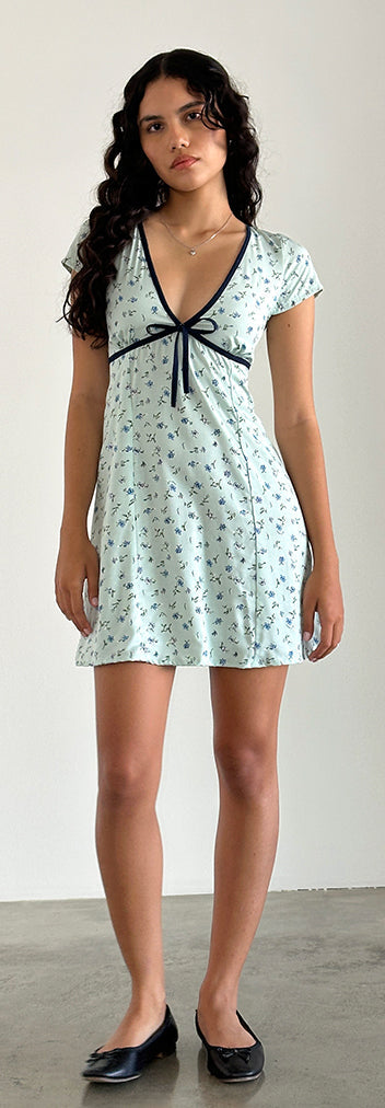 Green Pretty Petal Mini Dress | Vaiso – motelrocks-com-us