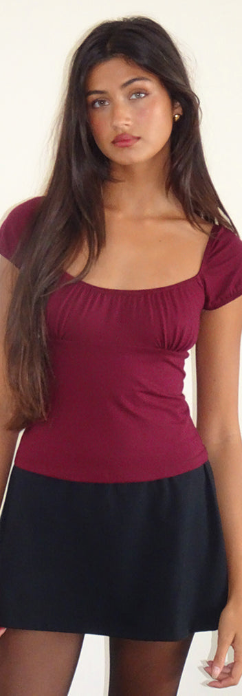 Deep Red Burgundy Top | Vardah – motelrocks-com-us