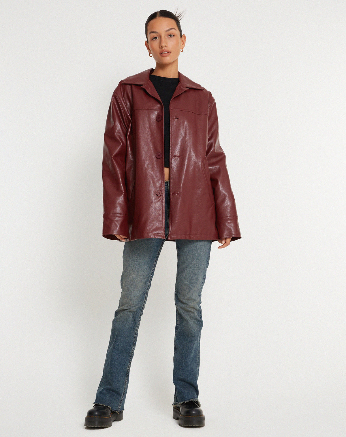 Redwood Pu Leather Jacket | Walta – motelrocks-com-us