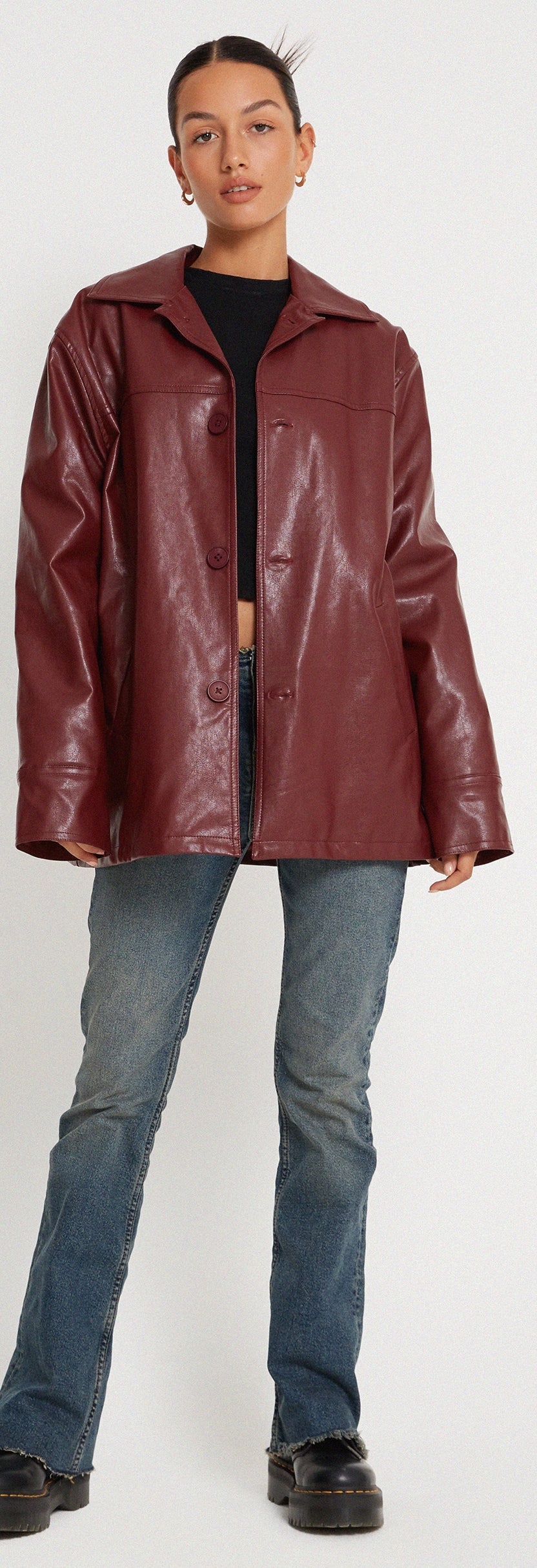 Redwood Pu Leather Jacket | Walta – motelrocks-com-us