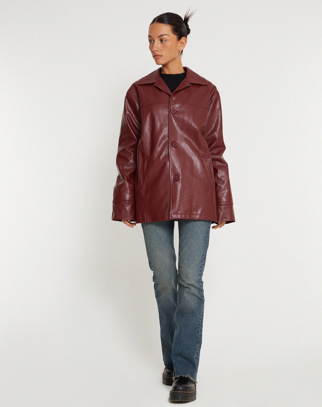 Redwood Pu Leather Jacket | Walta – motelrocks-com-us
