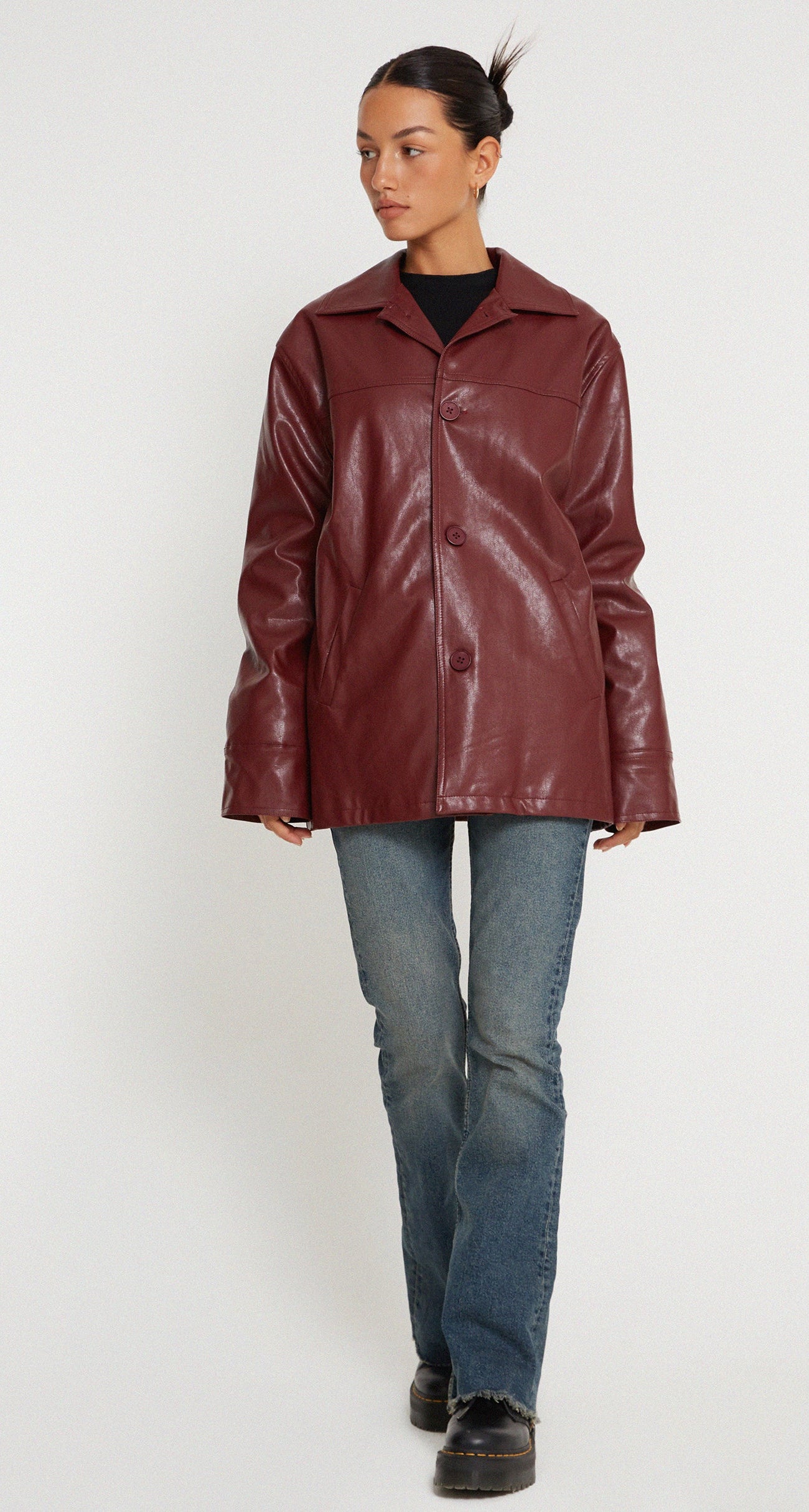 Redwood Pu Leather Jacket | Walta – motelrocks-com-us