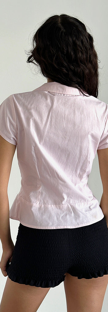 Light Pink Poplin Blouse | Wilmot – motelrocks-com-us