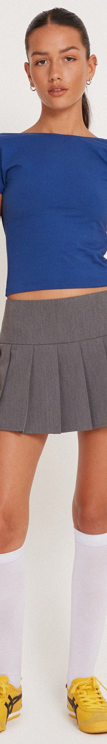Cobalt Crop Top | Xiwang – motelrocks-com-us