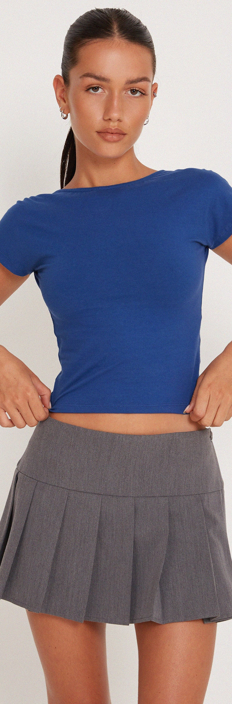 Cobalt Crop Top | Xiwang – motelrocks-com-us