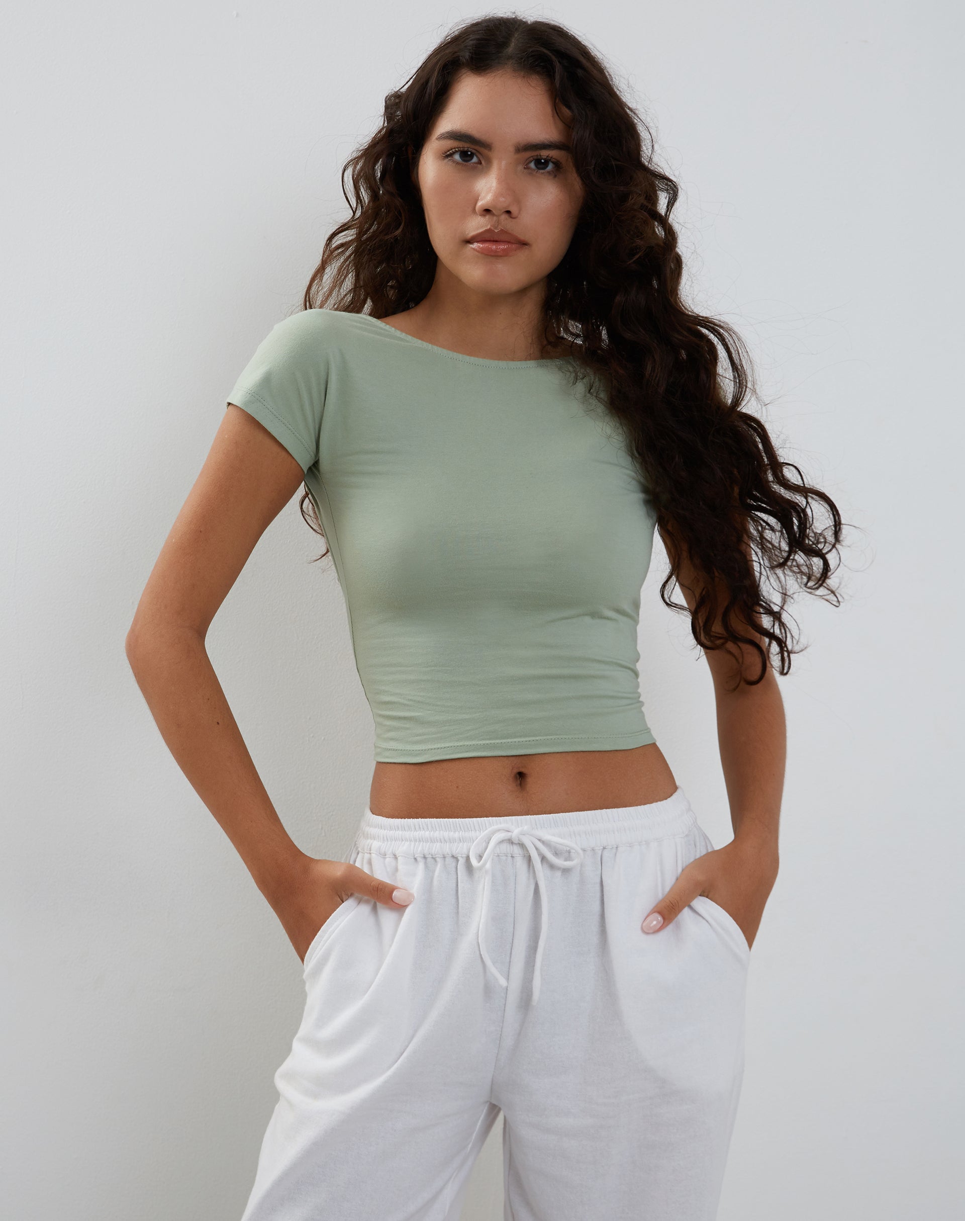 Desert Sage Crop Top | Xiwang – motelrocks-com-us
