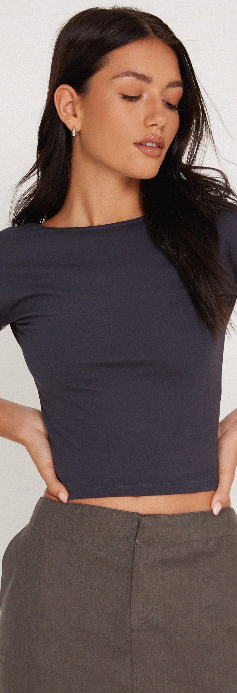 Ocean Storm Short Sleeve Crop Top | Xiwang – motelrocks-com-us