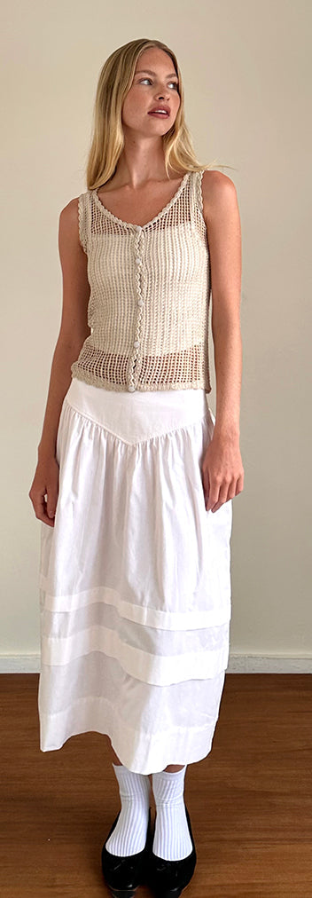 Oat Open Weave Knit Vest | Yamile – motelrocks-com-us