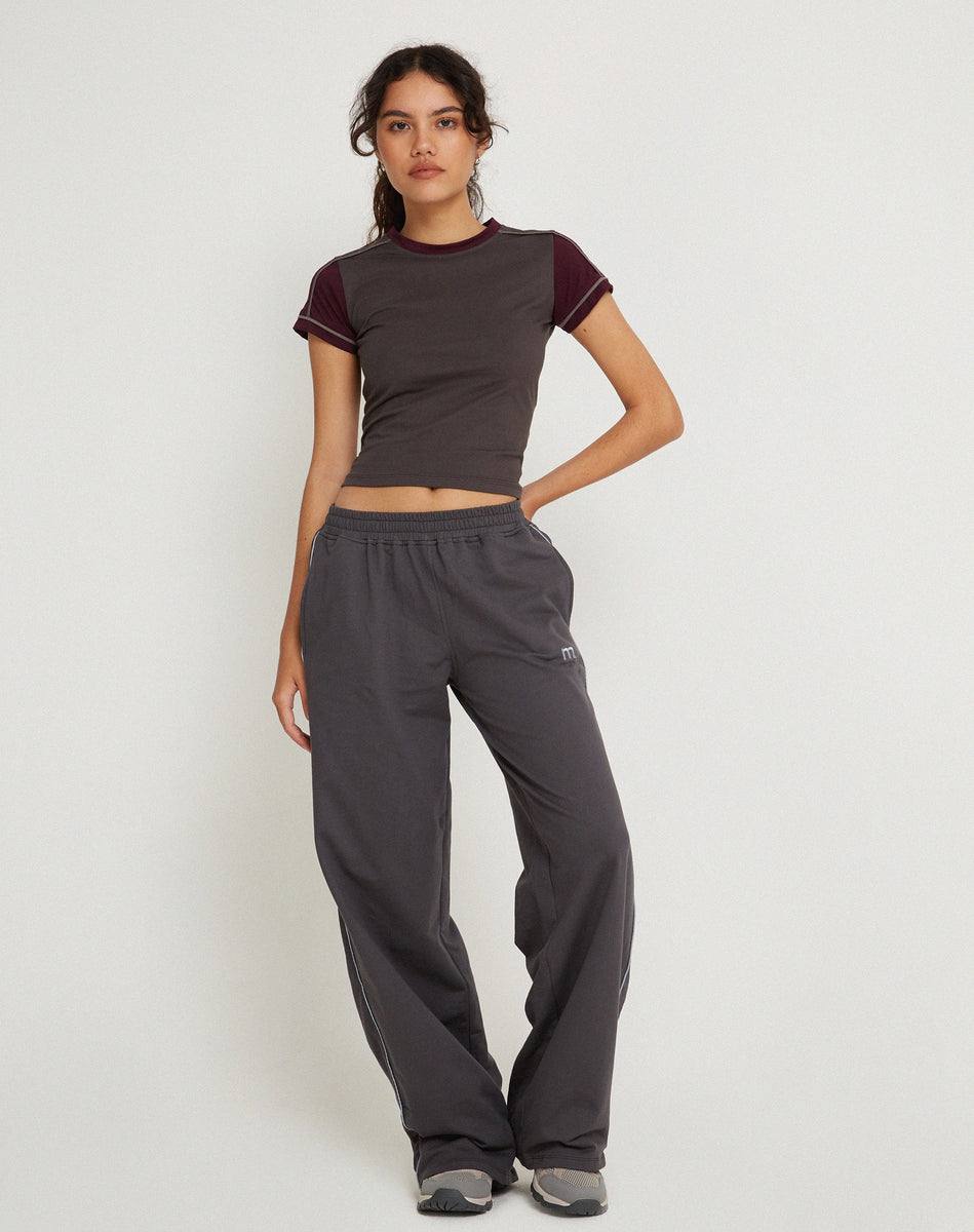 Beluga Grey Wide Leg Jogger | Benton – motelrocks-com-us