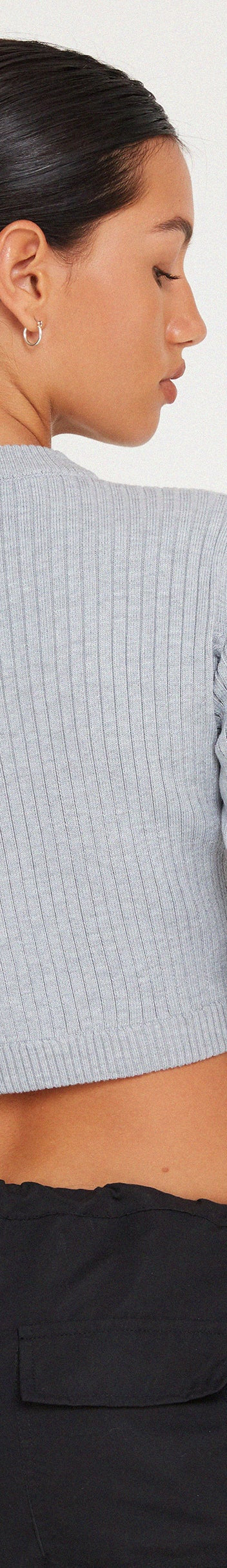Light Grey Zip Up Cardigan | Hamizah – motelrocks-com-us