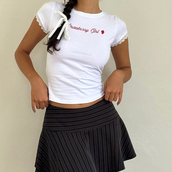 Pinstripe Black Mini Skirt | Zelian – motelrocks-com-us