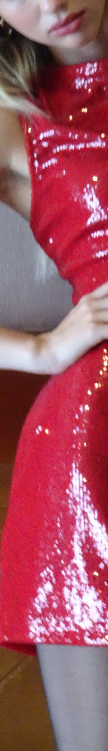 Red Sequin Mini Sleeveless Dress | Zerla – motelrocks-com-us