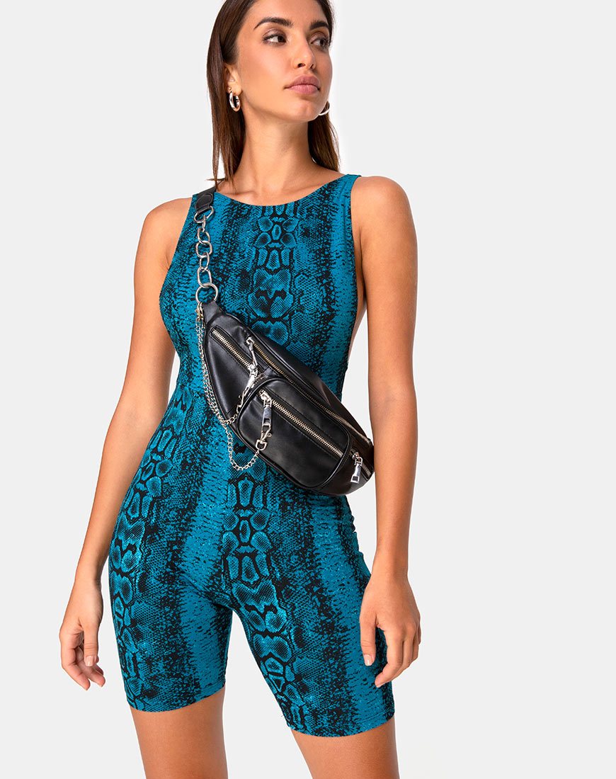 Acro Unitard in Snake Blue – motelrocks-com-us