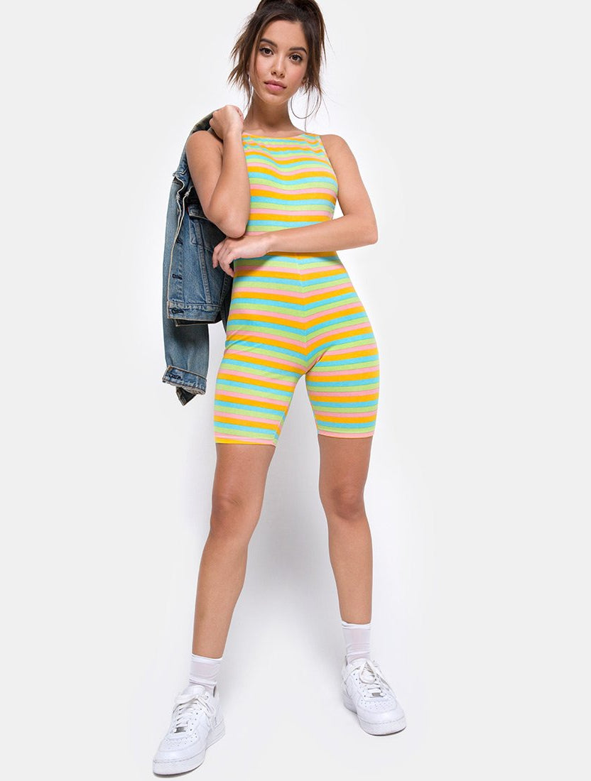 Acro Unitard in Sweet Stripe – motelrocks-com-us