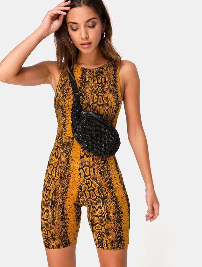 Acro Unitard in Snake Mustard – motelrocks-com-us